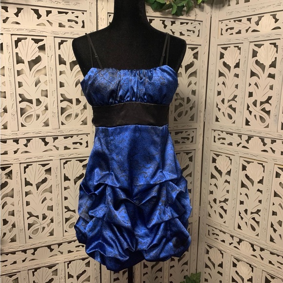 Ruby Rox | Dresses | Ruby Rox Incredibly Cute Satiny Blue Black Bubble ...